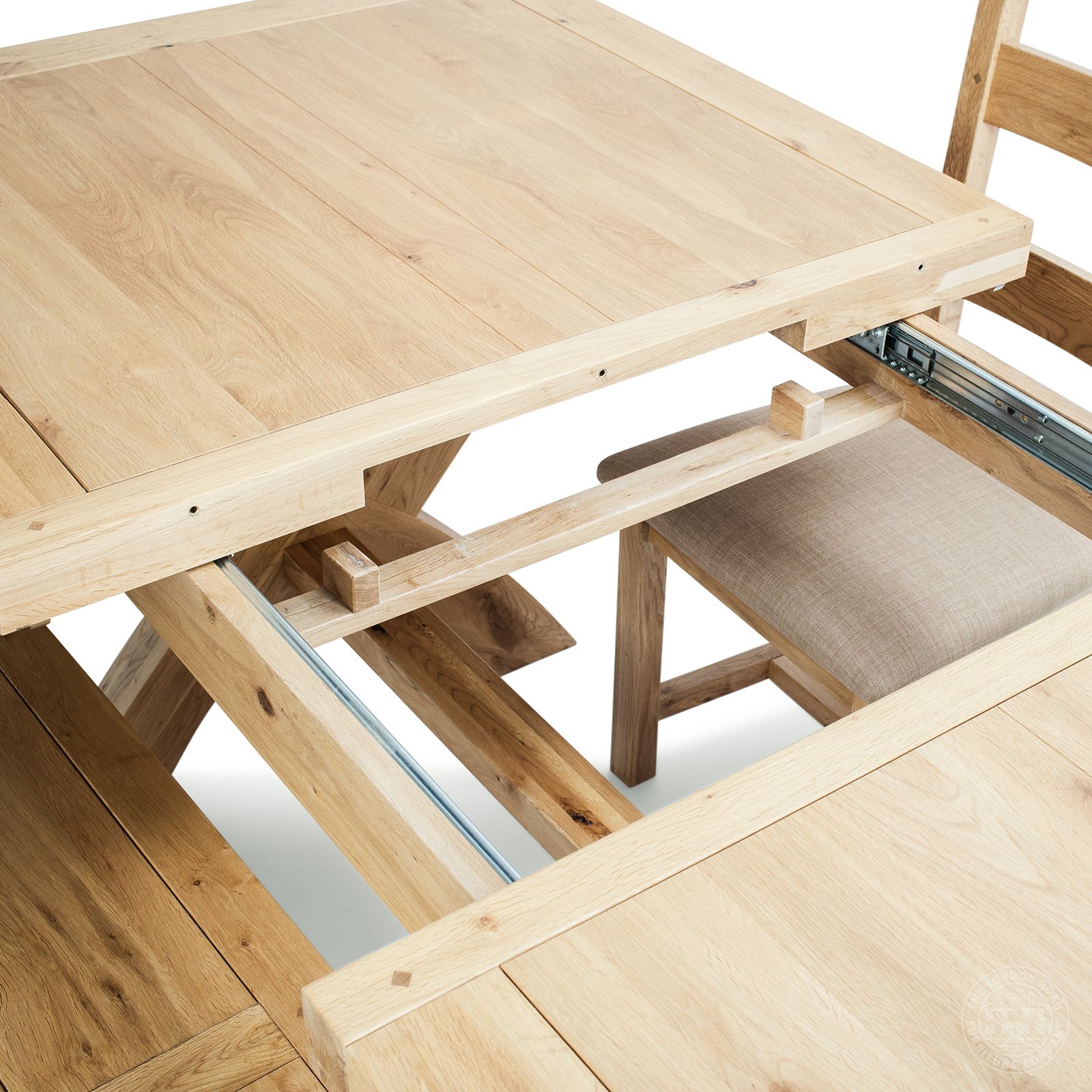 London Road Reims 180cm Extending Oak Dining Table - London Road Furniture