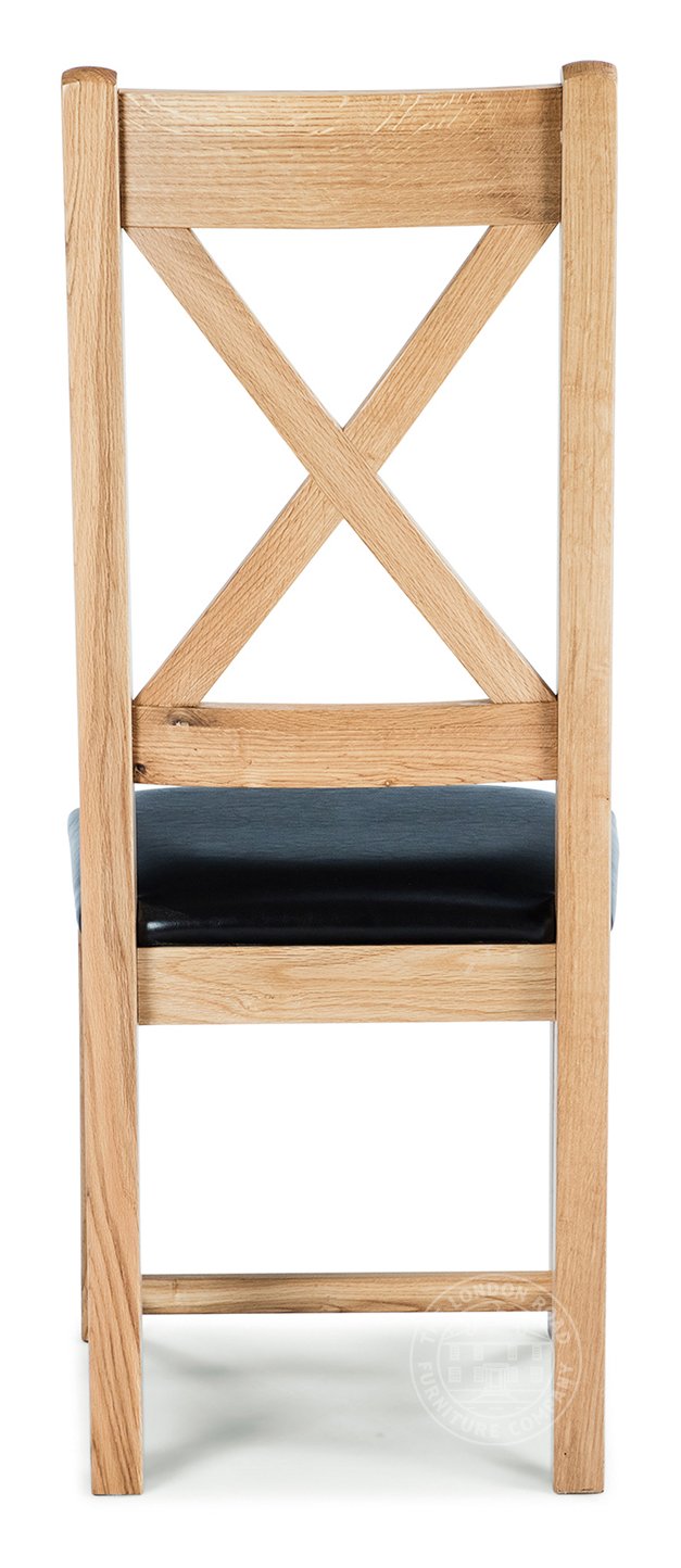 London Road Reims Oak Cross Back Chair - London Road Furniture
