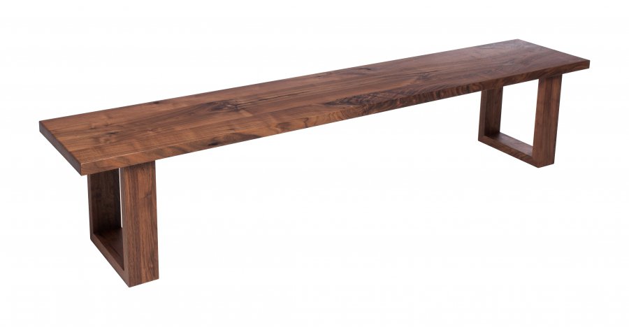 London Road Thor Oak Bench With Metal Leg - London Road Furniture