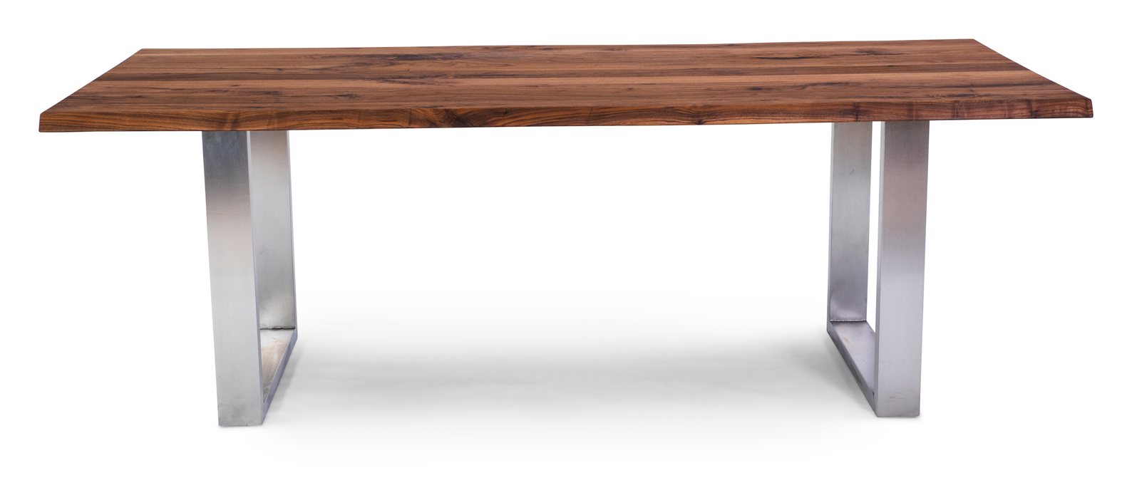 London Road Thor Walnut Dining Table With Stainless Leg - London Road Furniture