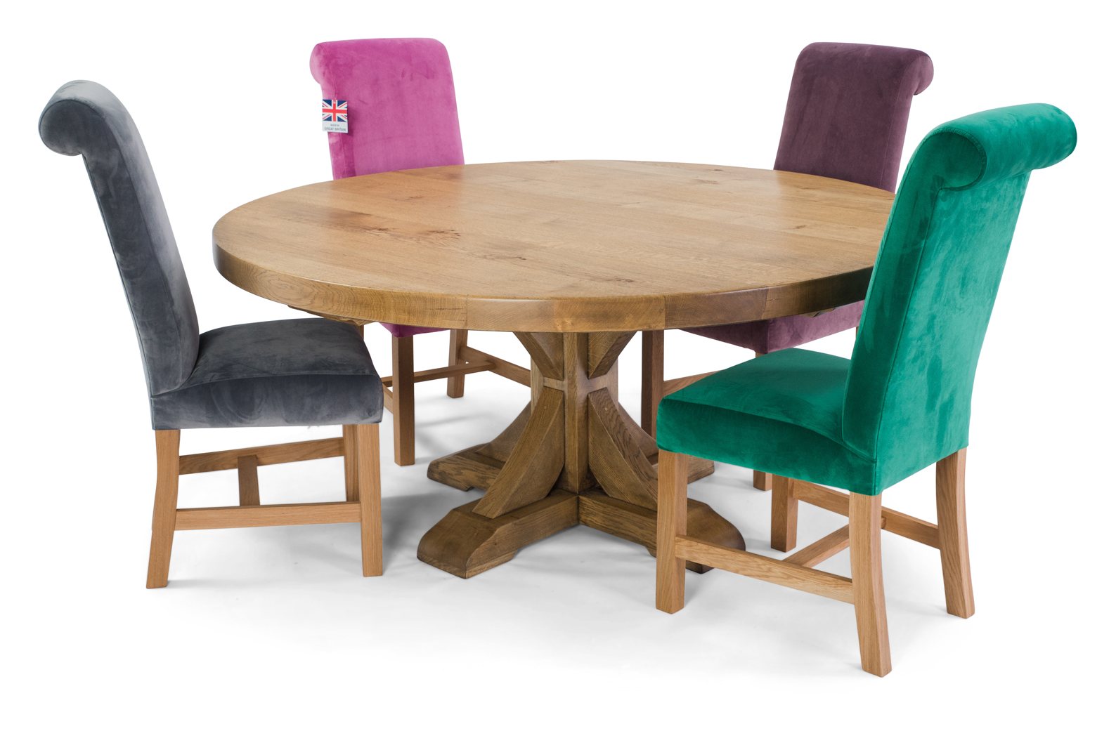 London Road Bespoke Round Oak Dining Table - London Road Furniture